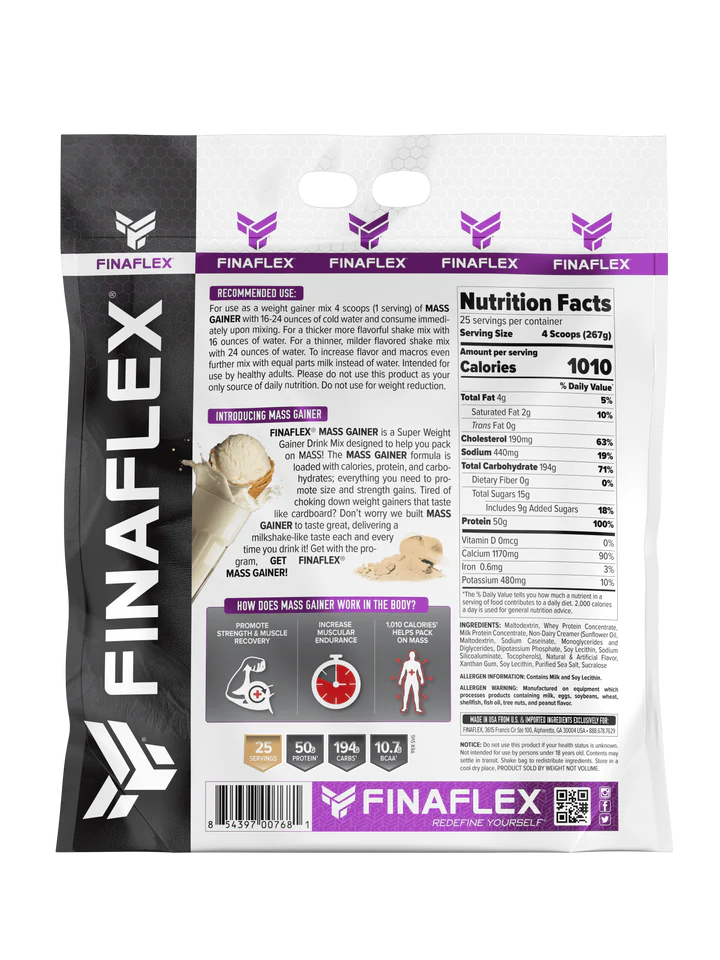 FINAFLEX MASS GAINER – Boutique el Gimnasio